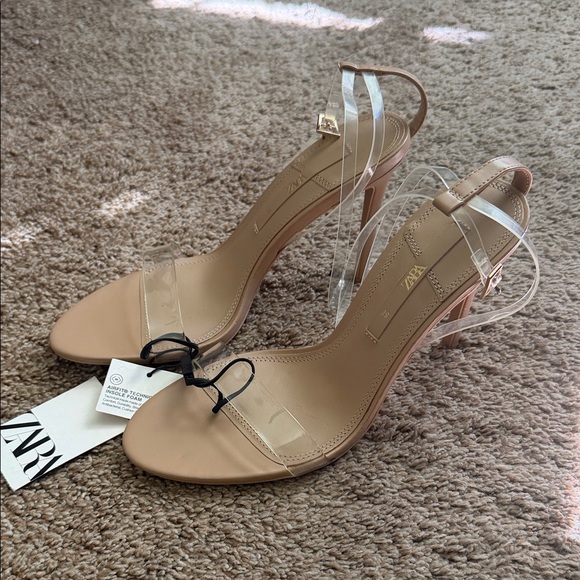 Zara | Shoes | Zara Nwt Nude Sandal Heels | Poshmark